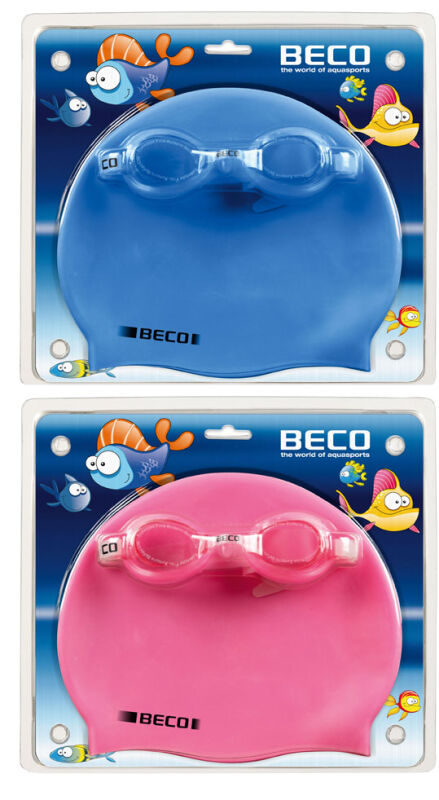 BECO-Swimset Kids Set Brille und Silikonhaube, 9,90